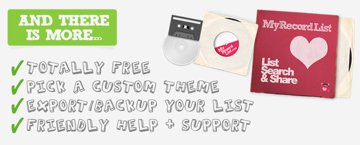My Record List: List, Search and Share Your Vinyl Records